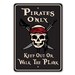 Pirates Only Sign, Pirates Only Decor, Sign for Pirates, Pirate Bar ...