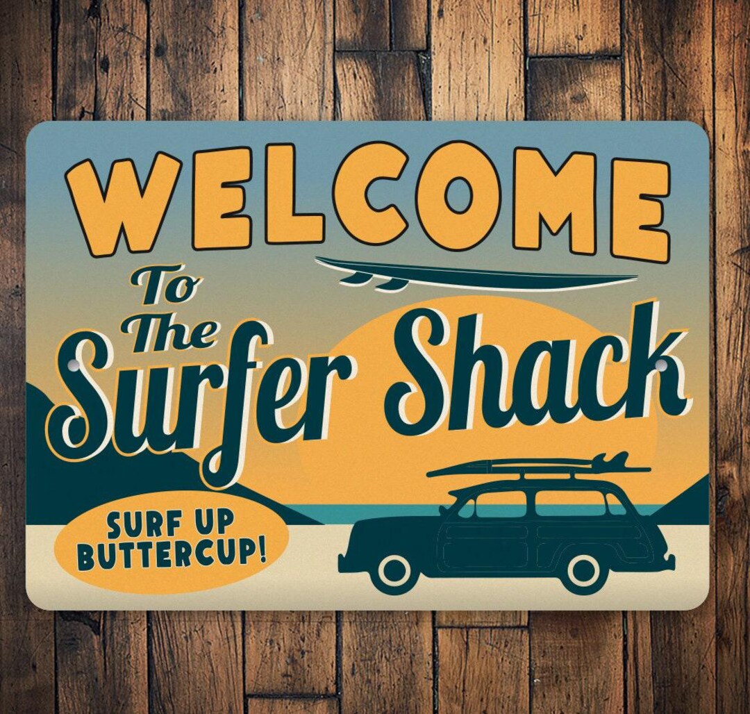 Welcome to Surf Shack Sign, Custom Surf Sign, Custom Surf Gift, Surfer ...
