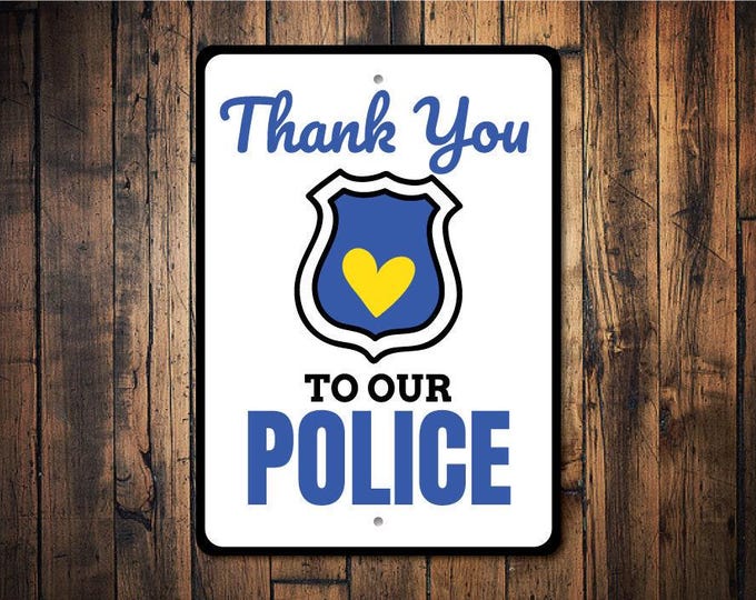Thank You Police Officers - First Responders Appreciation Yard Sign ...