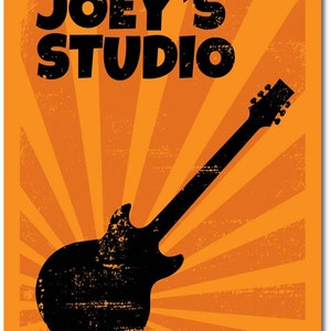 Guitar Sign Custom Guitar Player Sign Music Studio Decor - Etsy
