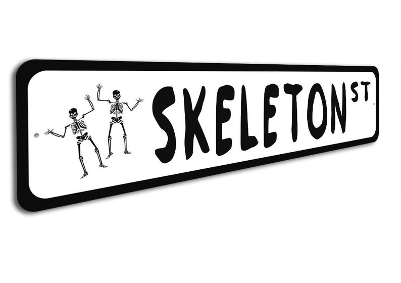 Skeleton St Sign Skeleton Sign Skeleton Lover Halloween | Etsy