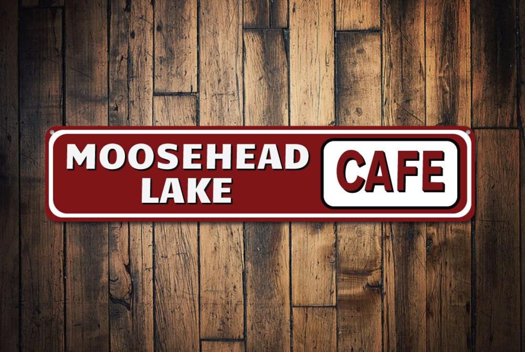 Lake Cafe Sign, Personalized Cafe Lake Sign, Custom Lake Name Sign ...