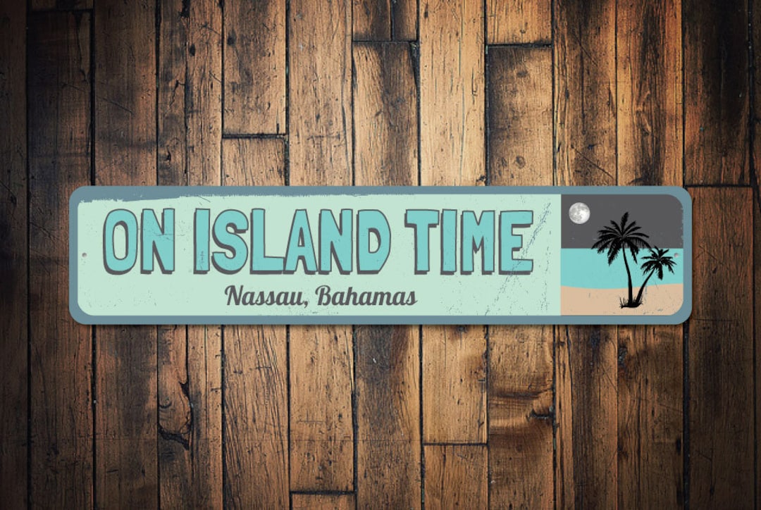 On Island Time Sign, Beach House Decor, Tropical Wall Decor, Custom ...