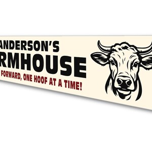 Funny Cow Farm Sign, Family Cow Lovers, Custom Cow Sign, Inspirational ...