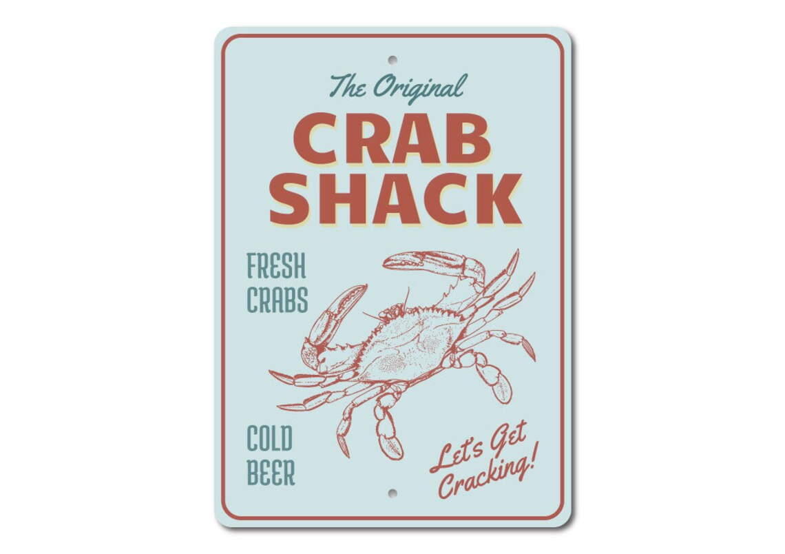 Crab Lover Gift Crab Shack Sign Crab Shack Decor Crab Gift - Etsy