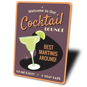 Cocktail Lover Gift, Cocktail Decor, Cocktail Bar Sign, Cocktail Lounge ...