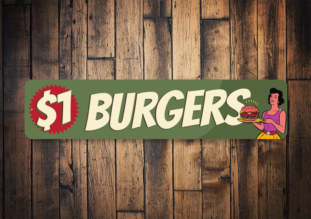 Burgers for Sale Sign, Burger King Gift, Grill Cook Gift, Gift for Cook ...