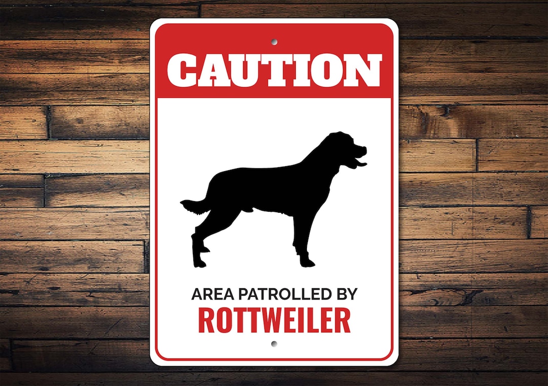 Rottweiler Dog Sign, Caution Dog Sign, Rottie Lover, Dog Breed Signs ...