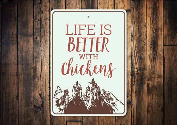 Life is Better With Chicken Chicken Farm Chicken Decor Sign | Etsy