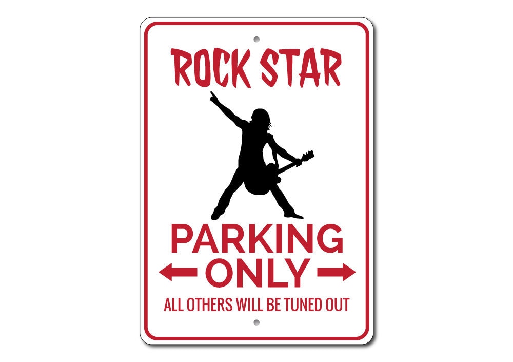 Rock Star Parking Sign Rock Star Sign Rock Star Gift for - Etsy UK