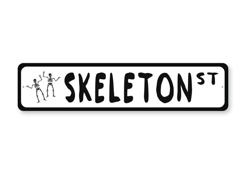 Skeleton St Sign Skeleton Sign Skeleton Lover Halloween | Etsy
