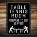 Table Tennis Humor Sign, Game Room Decor, Table Tennis Gift, Table ...