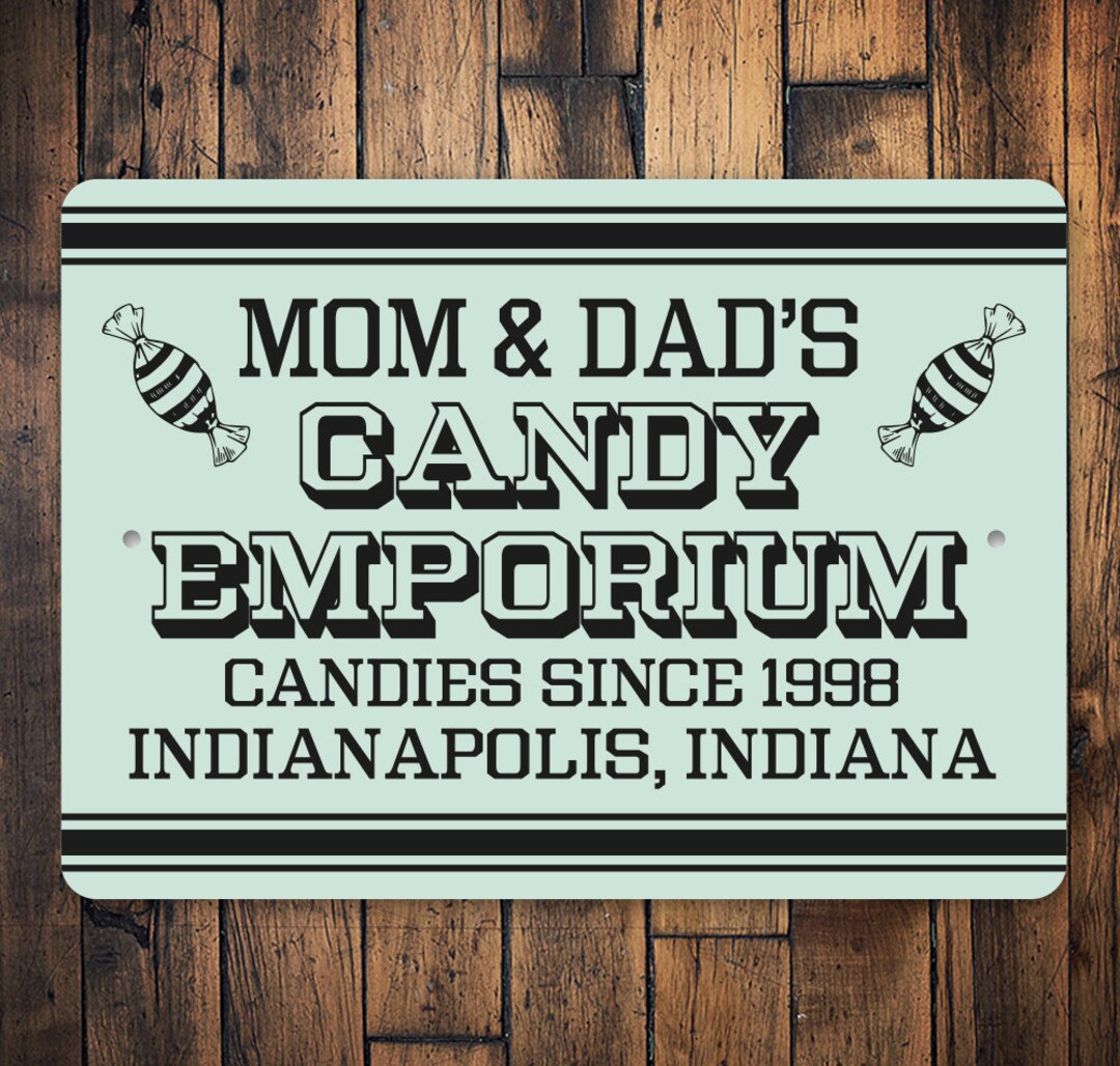 Candy Emporium Sign, Candy Sign, Vintage Candy Sign, Custom Candy Gift ...