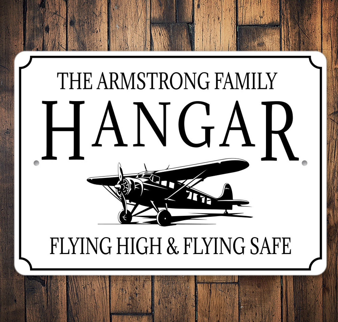 Vintage Hangar Sign, Plane Hangar Sign, Decor for Dads Plane, Plane ...
