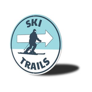 Ski Trails, Skiing Trail Sign, Ski Slope Sign, Skiing Slopes, Winter ...
