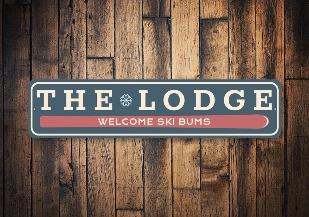 The Lodge Sign, Custom Lodge Sign, Sign for Skiing Lodge, Ski Decor ...