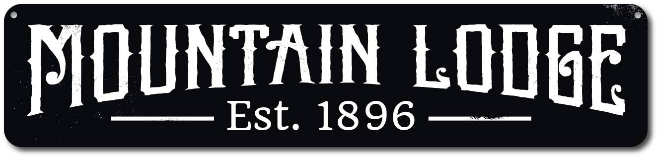 Mountain Lodge Established Date Sign Personalized Ski Sign. - Etsy
