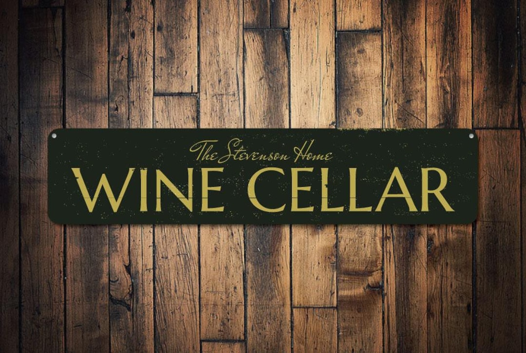 Wine Cellar Sign, Personalized Home Wine Decor, Custom Family Name Sign ...