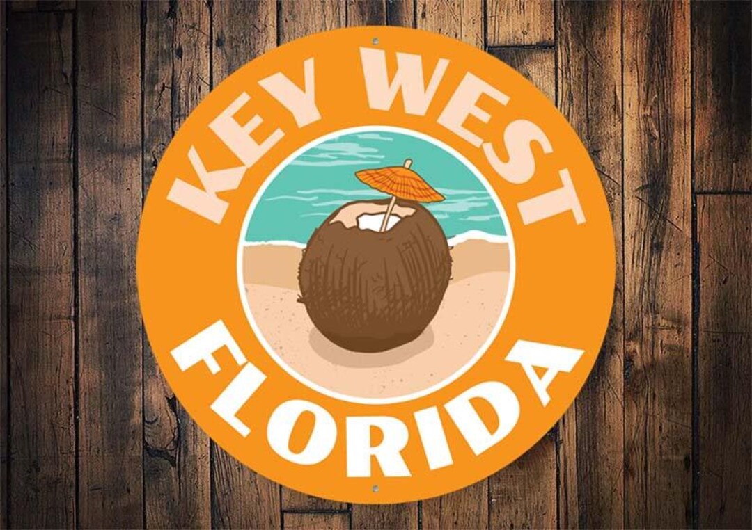 Key West Florida Beach House Metal Sign, Metal Wall Decor, Beach Themed ...