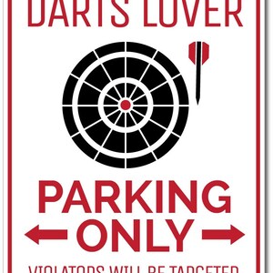 Darts Lover Sign, Darts Parking Sign, Dartboard Sign, Darts Lover Gift ...