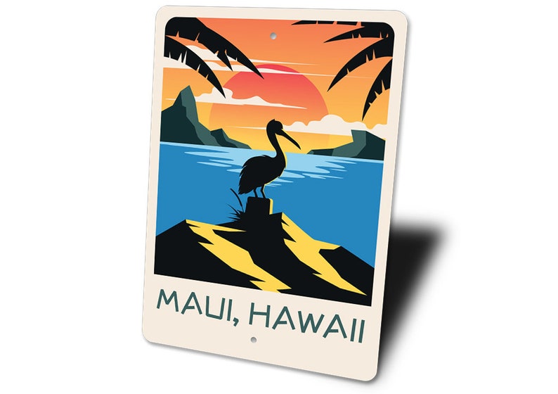 Maui Hawaii Sign Custom Beach Sign Maui Sunset Beach Decor - Etsy