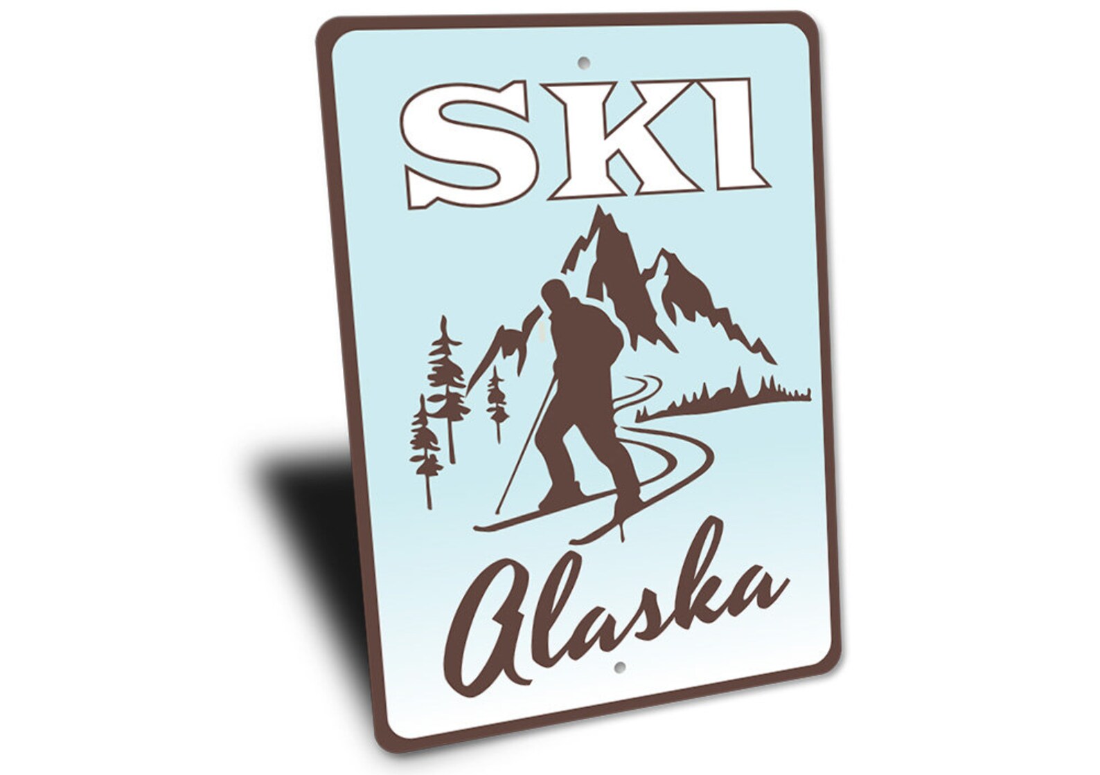Ski Alaska Sign Alaskan Skiing Signs Alaska Life Alaskan - Etsy