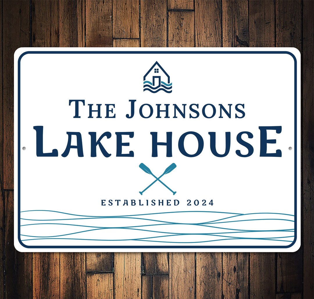 Lake House Sign, Custom Family Sign, Established Sign, Lake House Decor ...