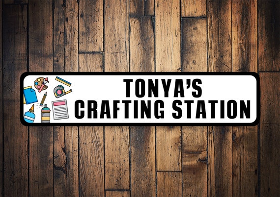 Crafting Station Sign Custom Crafting Decor Decor for | Etsy