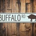 Buffalo Rd Sign Custom Lake House Street Sign Metal Buffalo - Etsy