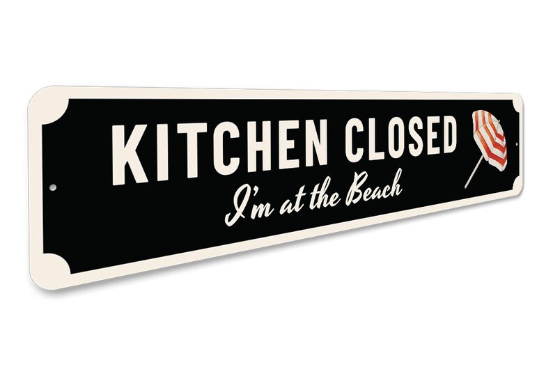 Closed Kitchen Sign Closed Kitchen Beach Lover Sign Metal - Etsy