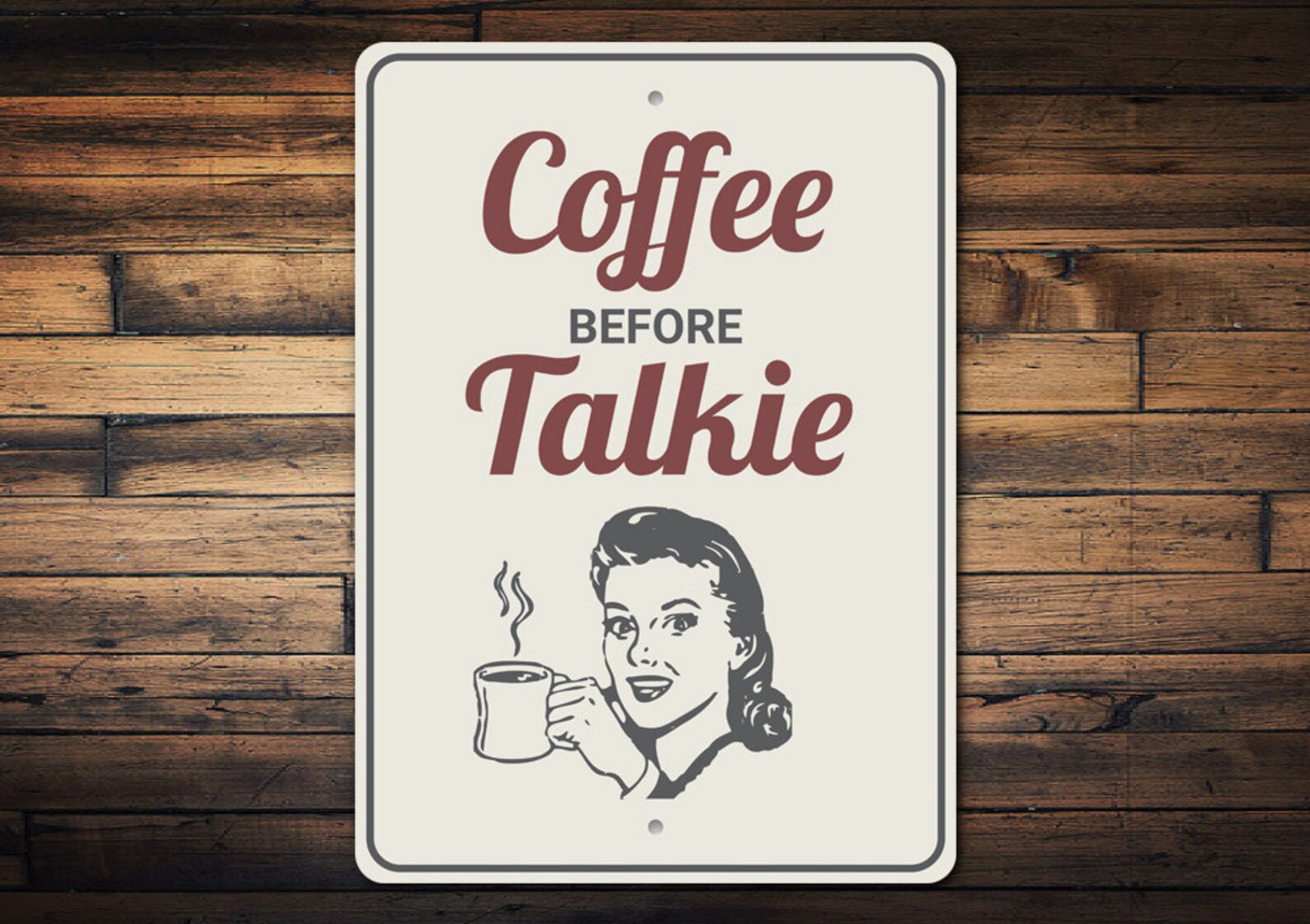 Coffee Talkie Sign Coffee Drinkers Coffee Maker Decor Metal - Etsy