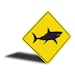 Shark Crossing Sign Shark Caution Sign Caution Sign Beach - Etsy