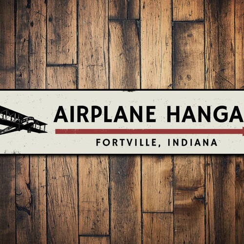 Airplane Hangar Sign Personalized Pilot Name Sign Custom - Etsy