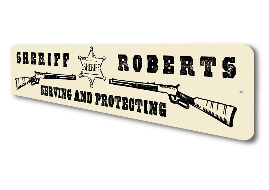 Western Sheriff Sign Custom Sheriff Sign Custom Police Gift - Etsy