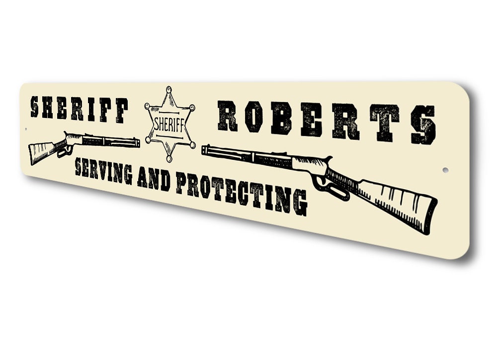 Western Sheriff Sign Custom Sheriff Sign Custom Police Gift - Etsy