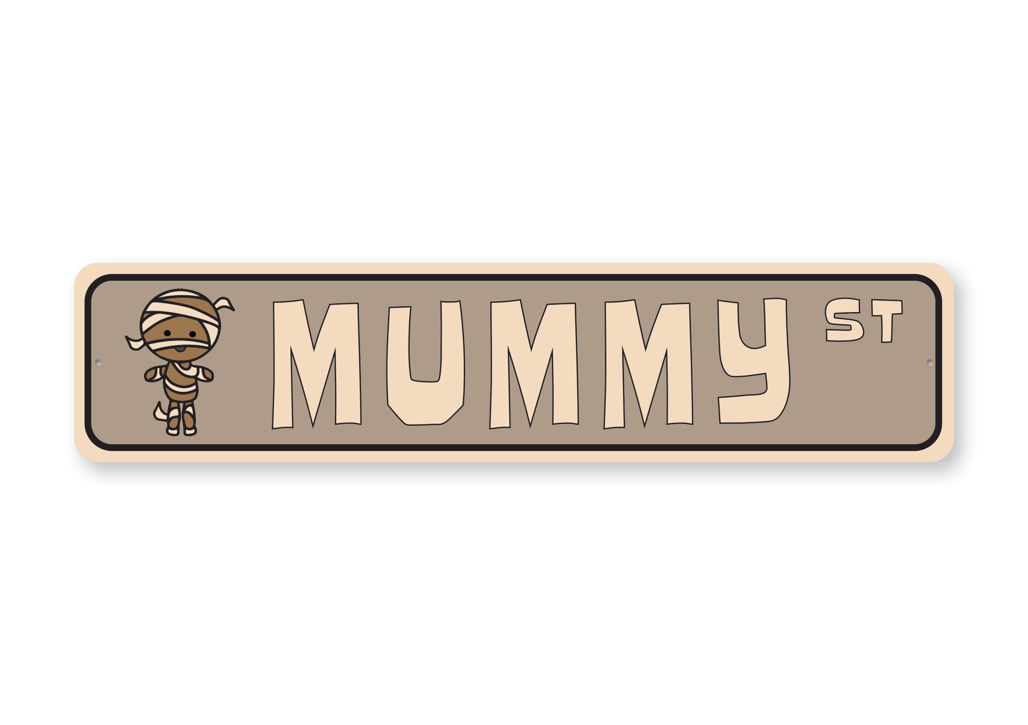Mummy Street Sign Mummy Decor Haunted Mummy Mummy Sign | Etsy