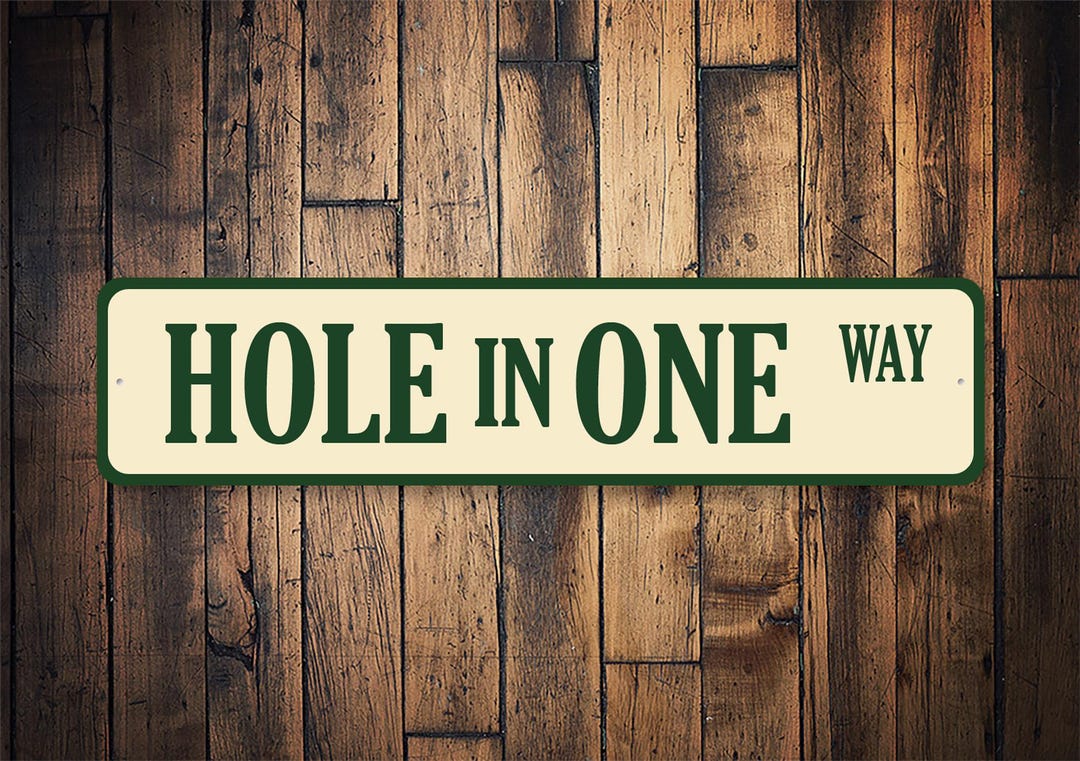 Hole in One Sign, Golf Direction Sign, Golf Wall Decor, Golf Lover Gift ...