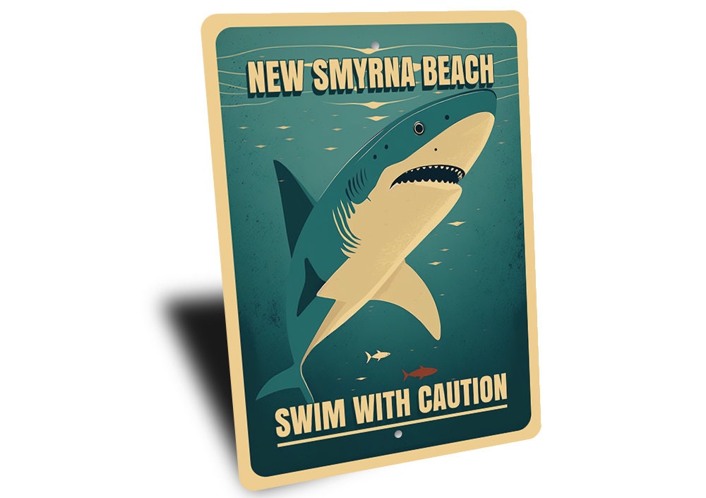 Caution Shark Sign Location of Shark Custom Shark Sign - Etsy