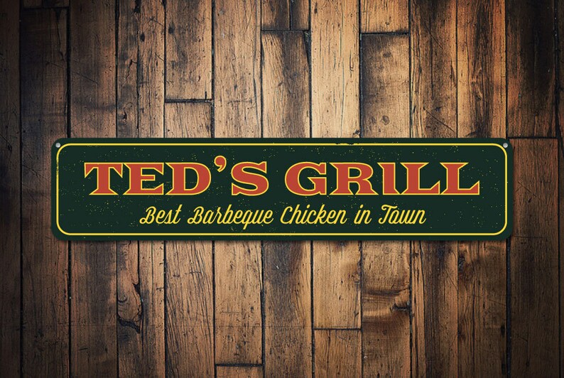 Grill Sign Personalized Best Barbeque Chicken in Town Sign - Etsy