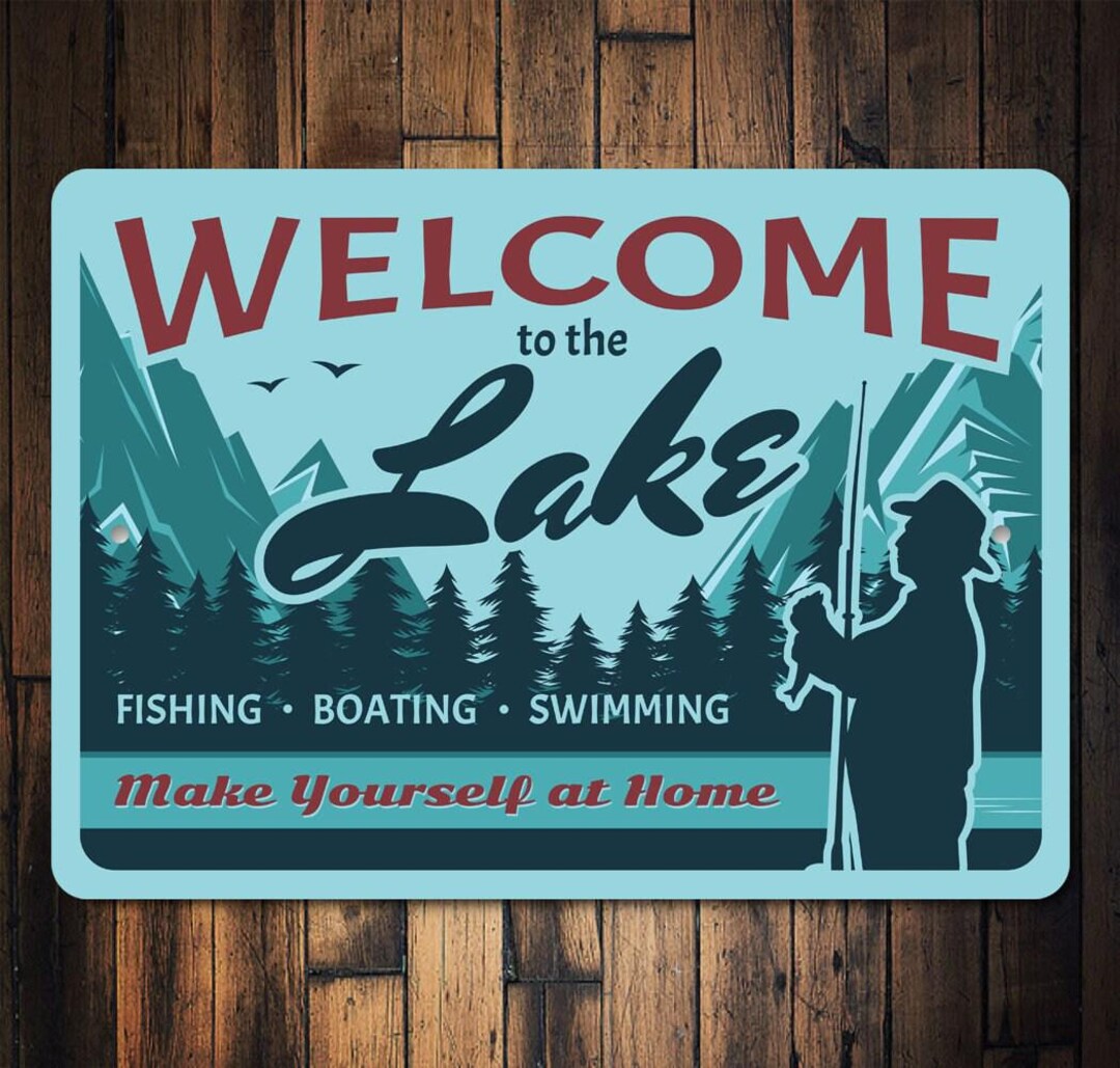 Welcome to the Lake Sign, Lake House Decor, Lake House Sign, Lake Decor ...