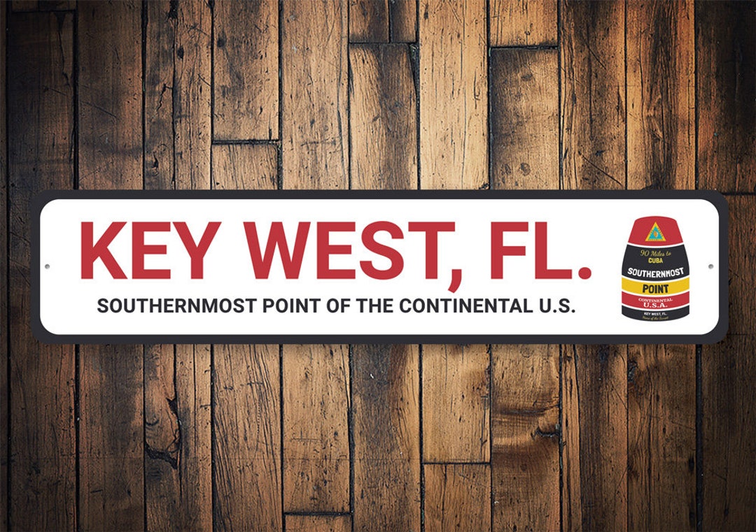 Key West Fl Sign, South Point, Key West Florida Sign, Beach Ocean Sign ...
