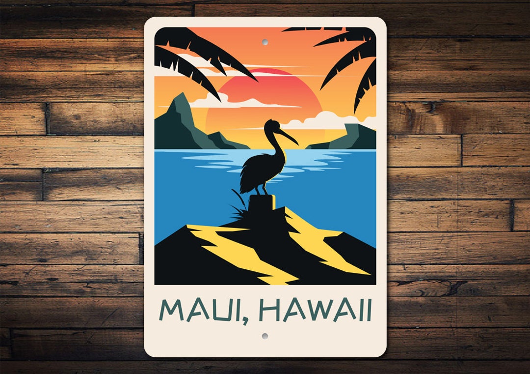 Maui Hawaii Sign, Custom Beach Sign, Maui Sunset, Beach Decor, Maui ...