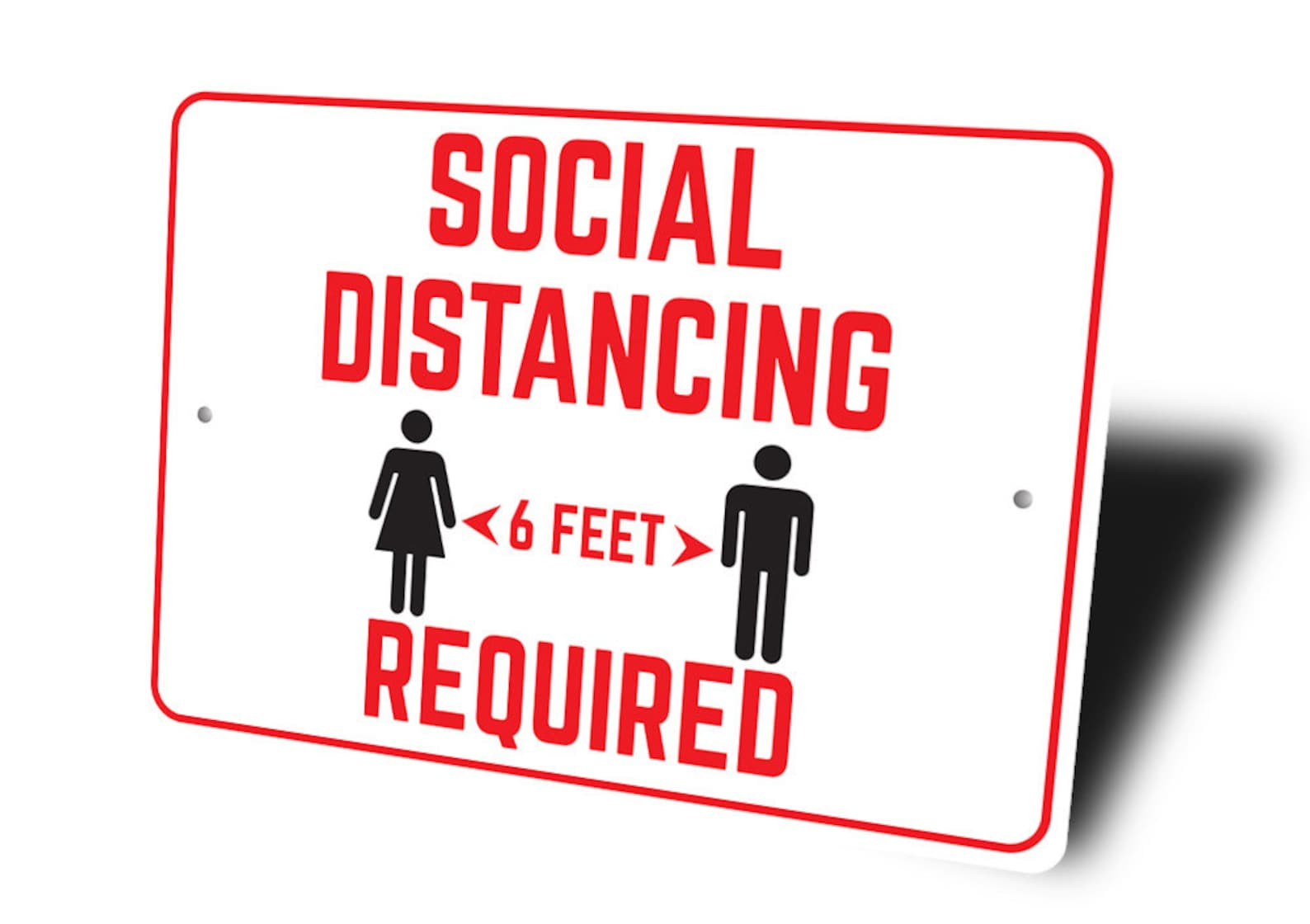 Social Distance Required 6 Feet Apart Sign 6 Feet Distance | Etsy