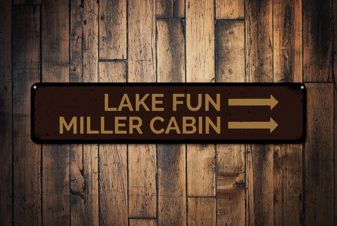Personalized Lake Cabin Sign - Custom Metal Cabin Sign - Lake House ...