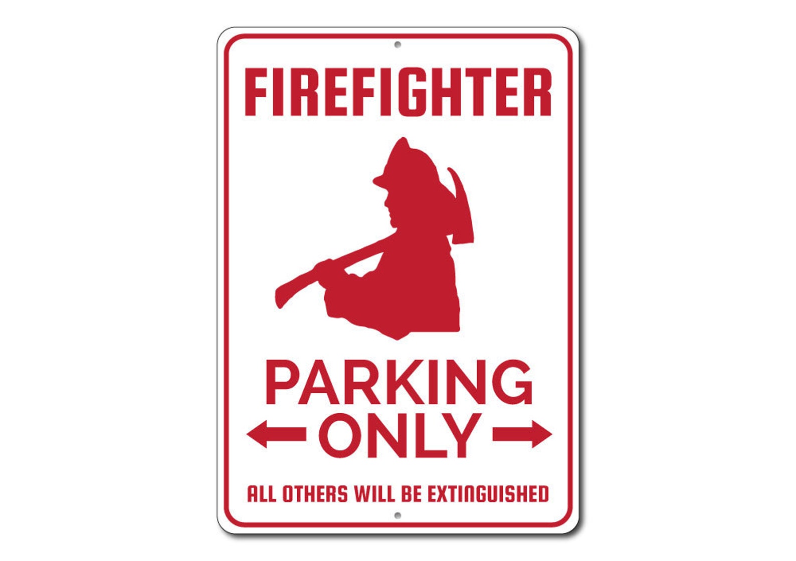 Firefighter Parking Sign Firefighter Sign Gift for Fireman - Etsy