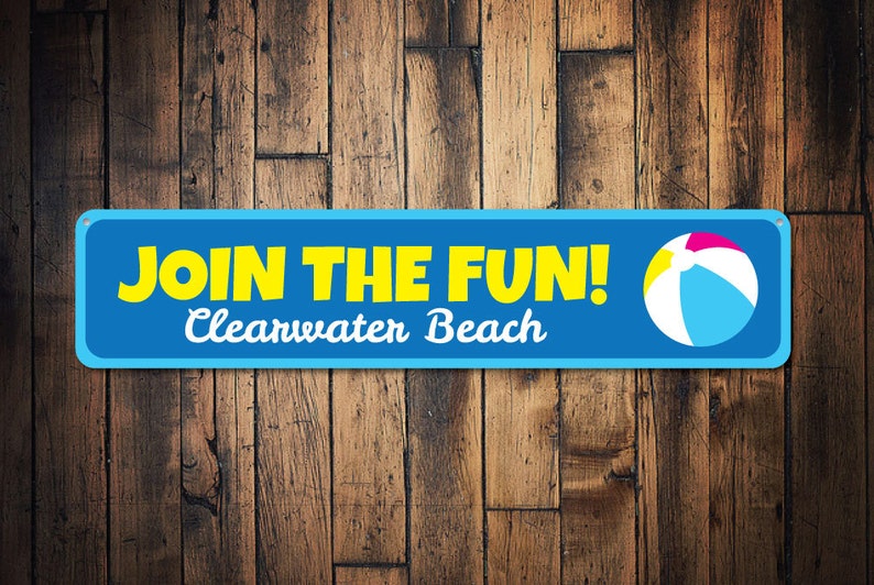Join the Fun Sign Personalize Kid Name/beach Location Bedroom - Etsy
