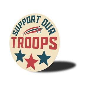 Support Our Troops Sign, Military Support, Veterans Day Gift, Red ...