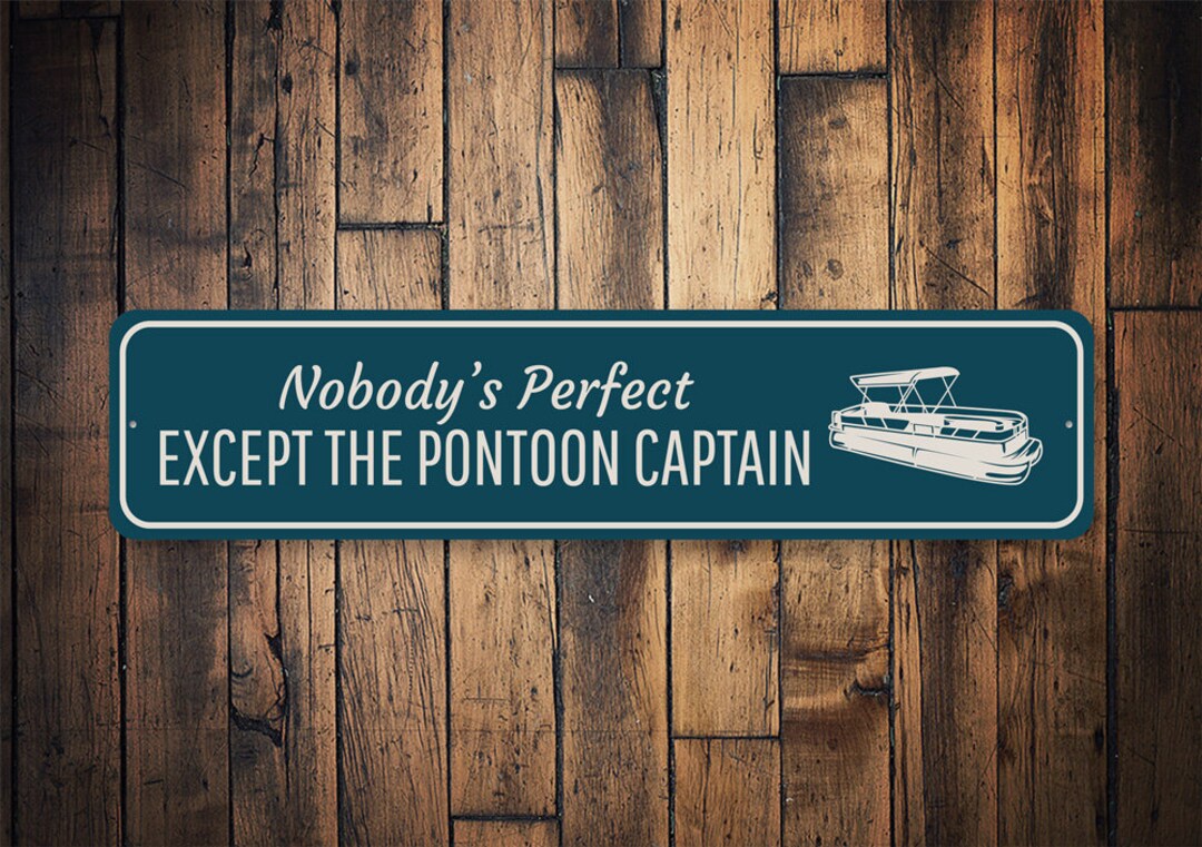 Pontoon Captain Sign, Boat Captain Sign, Captain Decor, Boat Dock Decor ...