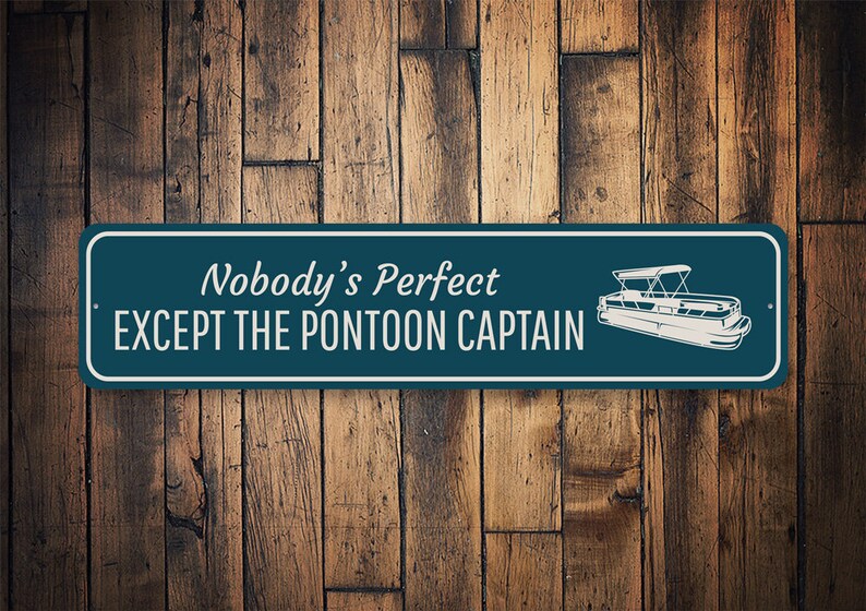 Pontoon Captain Sign Boat Captain Sign Captain Decor Boat - Etsy