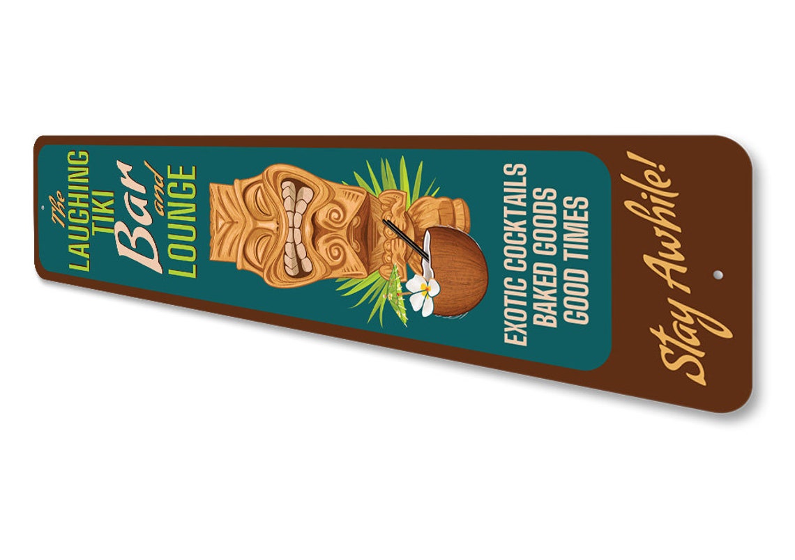 The Laughing Tiki Bar Funny Tiki Bar Tiki Door Decor Tiki - Etsy